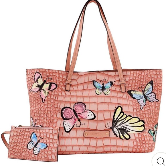 DE VESI | Bags | De Vesi Hand Painted Farfalla Butterflies Tote In ...